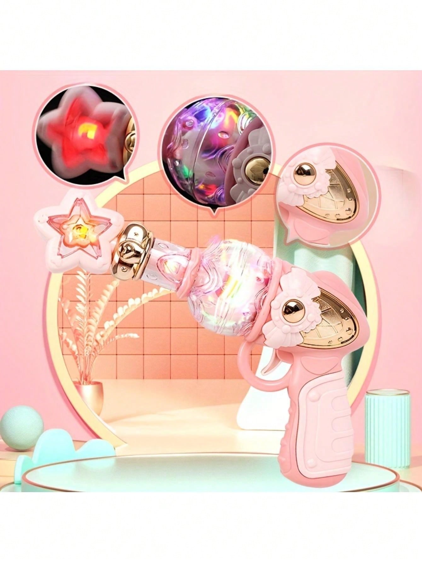 1 Piece Fully Automatic Toy Music Gun Transparent Gear Gun Toy Colorful ...