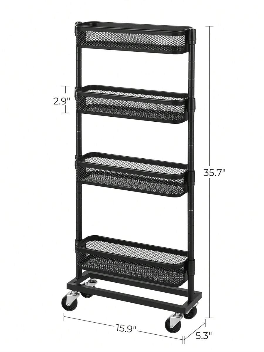 SONGMICS Slide-Out Trolley, Household Trolley For Small Spaces ...