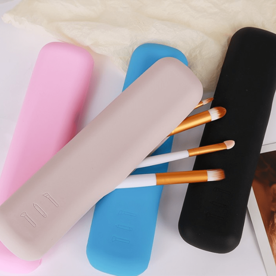 Cylinder-Shaped Silicone Waterproof Lightweight Makeup Brush Holder And ...