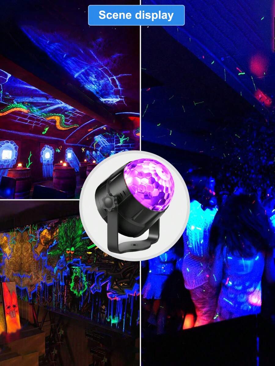 Party Effect Purple Led Magic Ball Light 6w Disco Dj Uv Stage Lighting ...