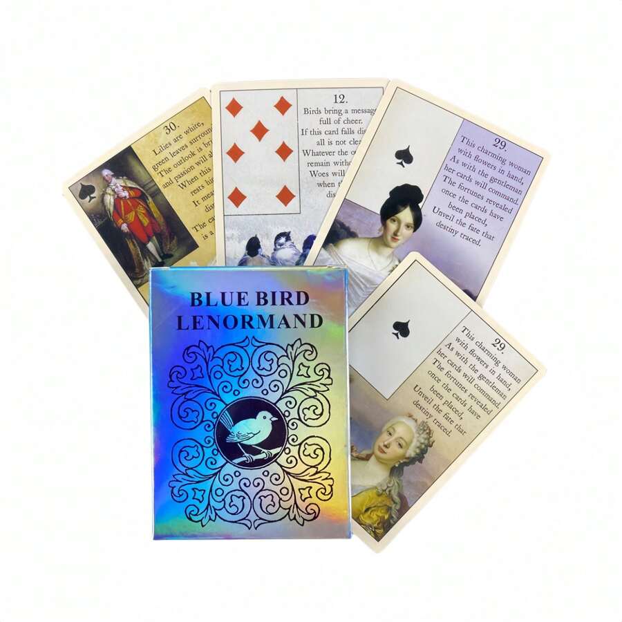 Small Size Blue Bird Lenormand Oracle Cards For Holiday Gift Party ...