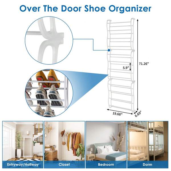ITopRoad 12 Layers Wall-Mounted Style Home Shoe Rack White | SHEIN USA