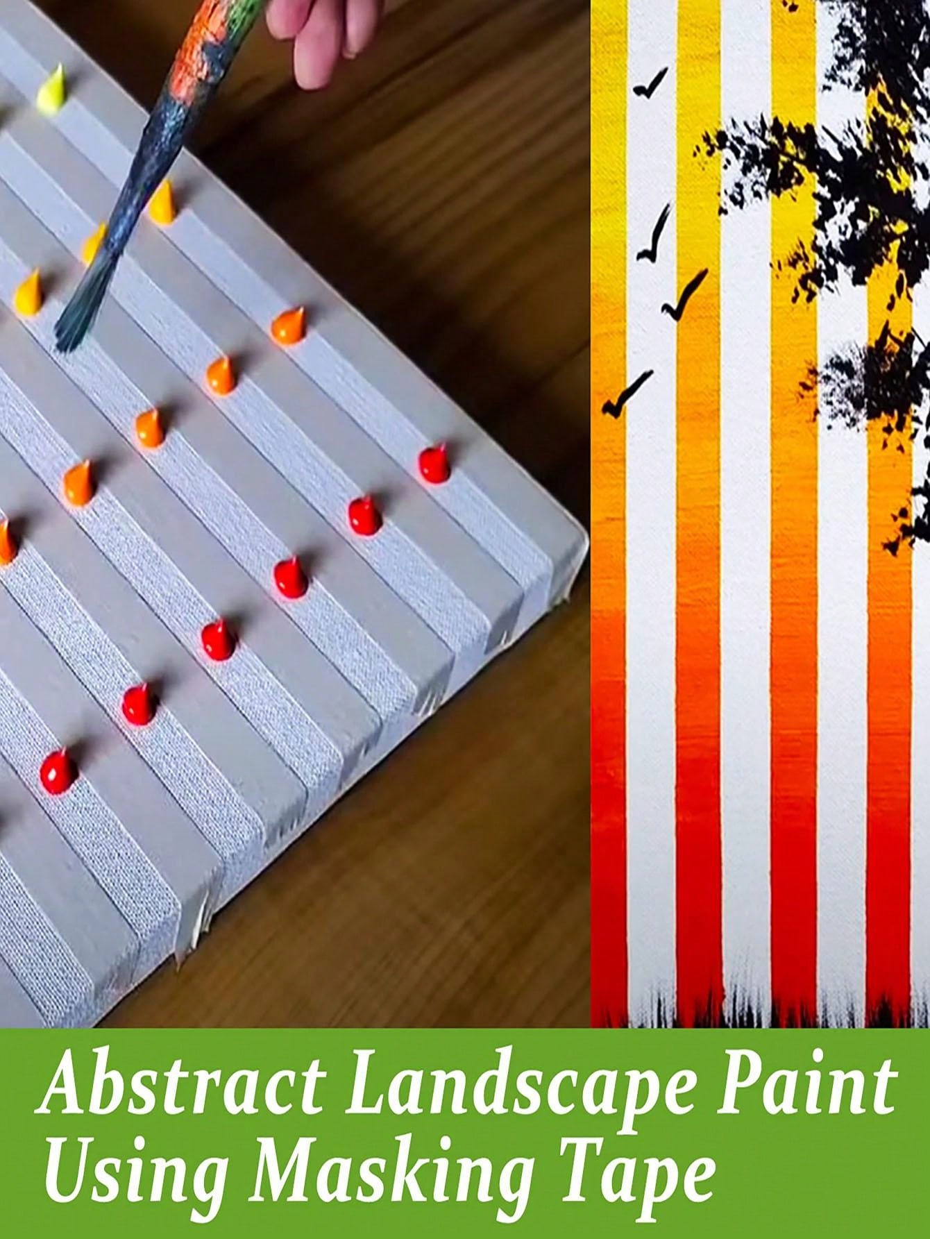 4 Rolls Of Artist Masking Tape, Beige Multi-Purpose Paper Tape, General ...