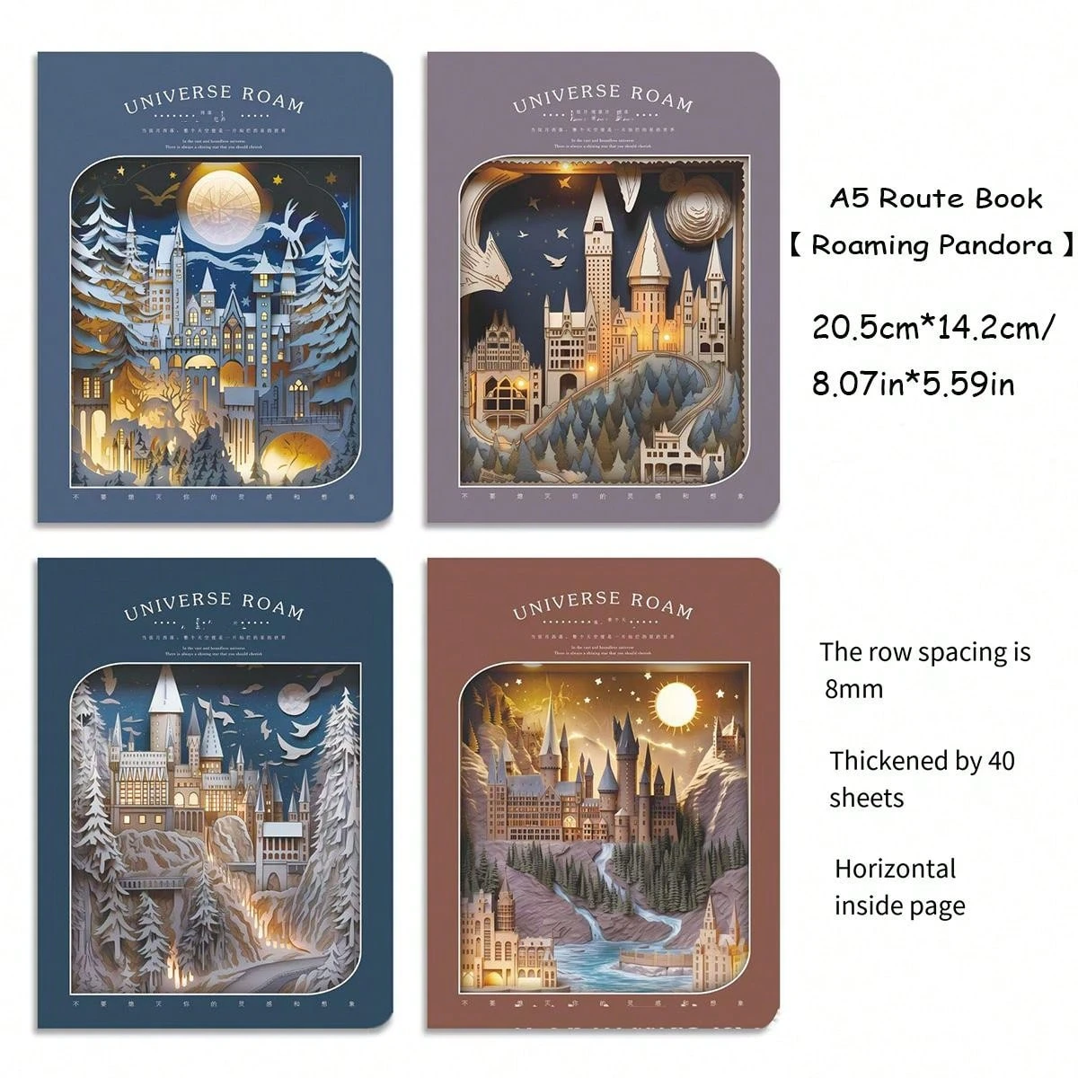 1pc 40 Sheets A5 Thread-Bound Thick Notebook For Taking Notes, Cute ...