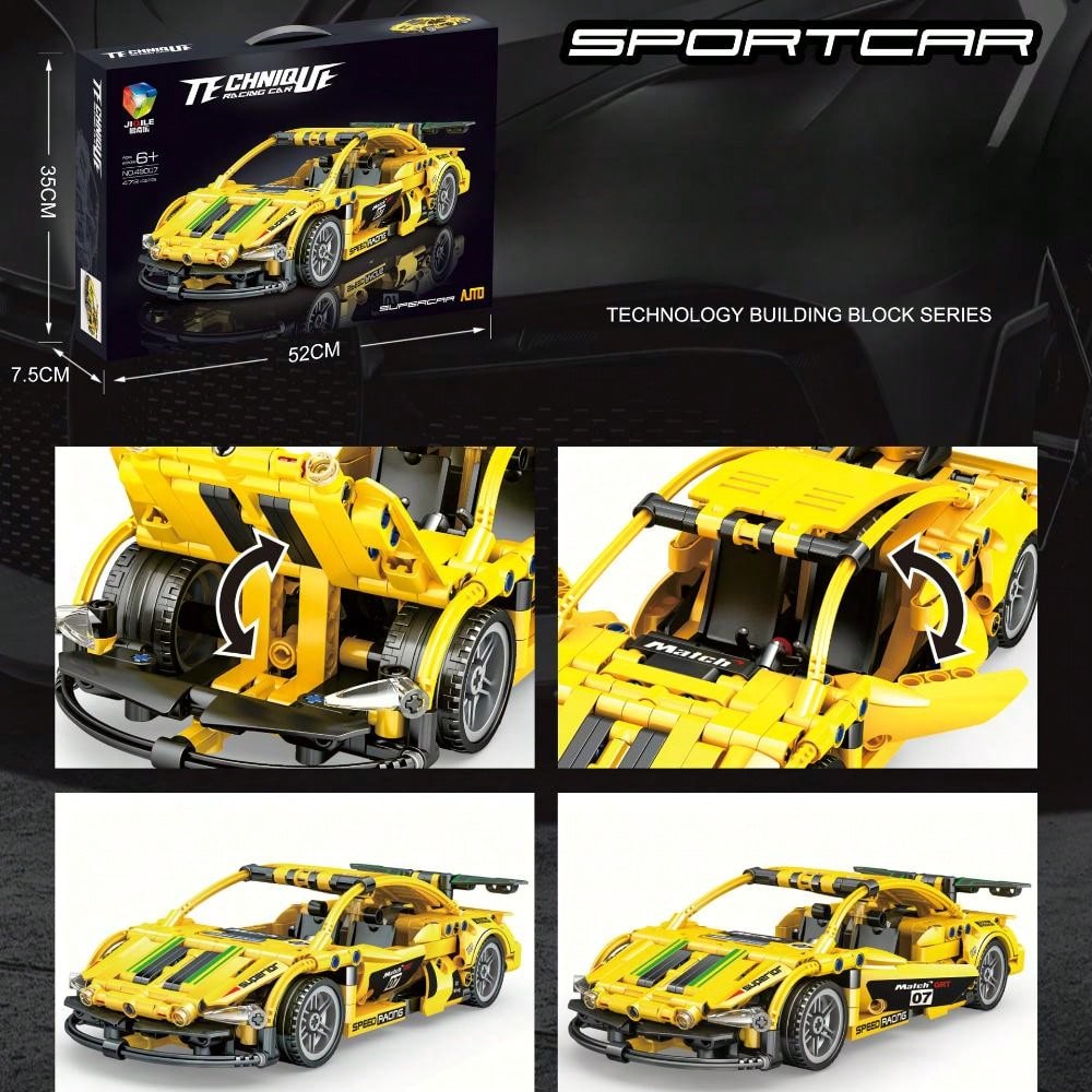 Sports Car Model Building Kit Toy Racing Vehicle,MOC Race Car Building ...