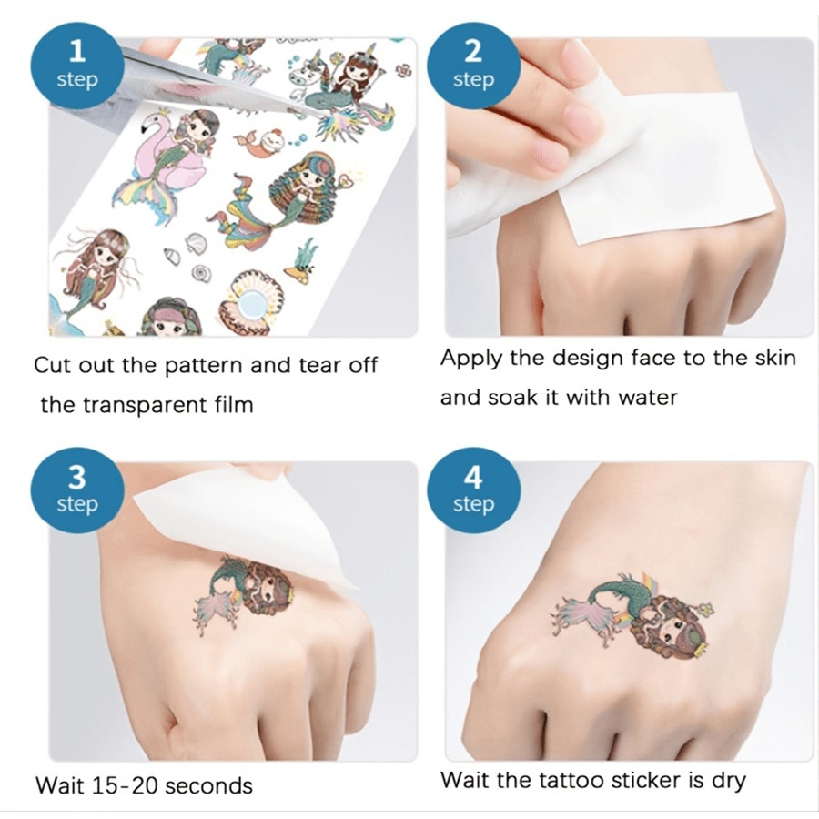 10 Sheets Valentine's Day Temporary Tattoo Sticker, Love Heart Bride's ...