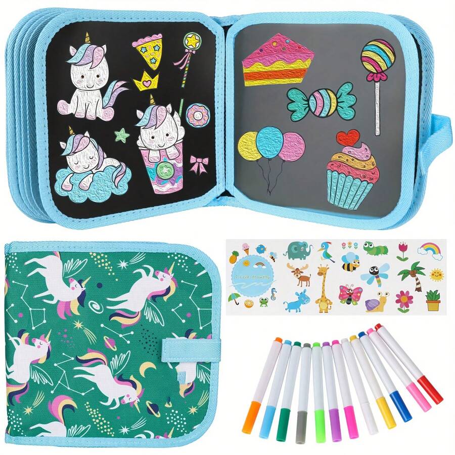 Erasable Book Doodle Set Magic Painting Book, Reusable Painting Book ...