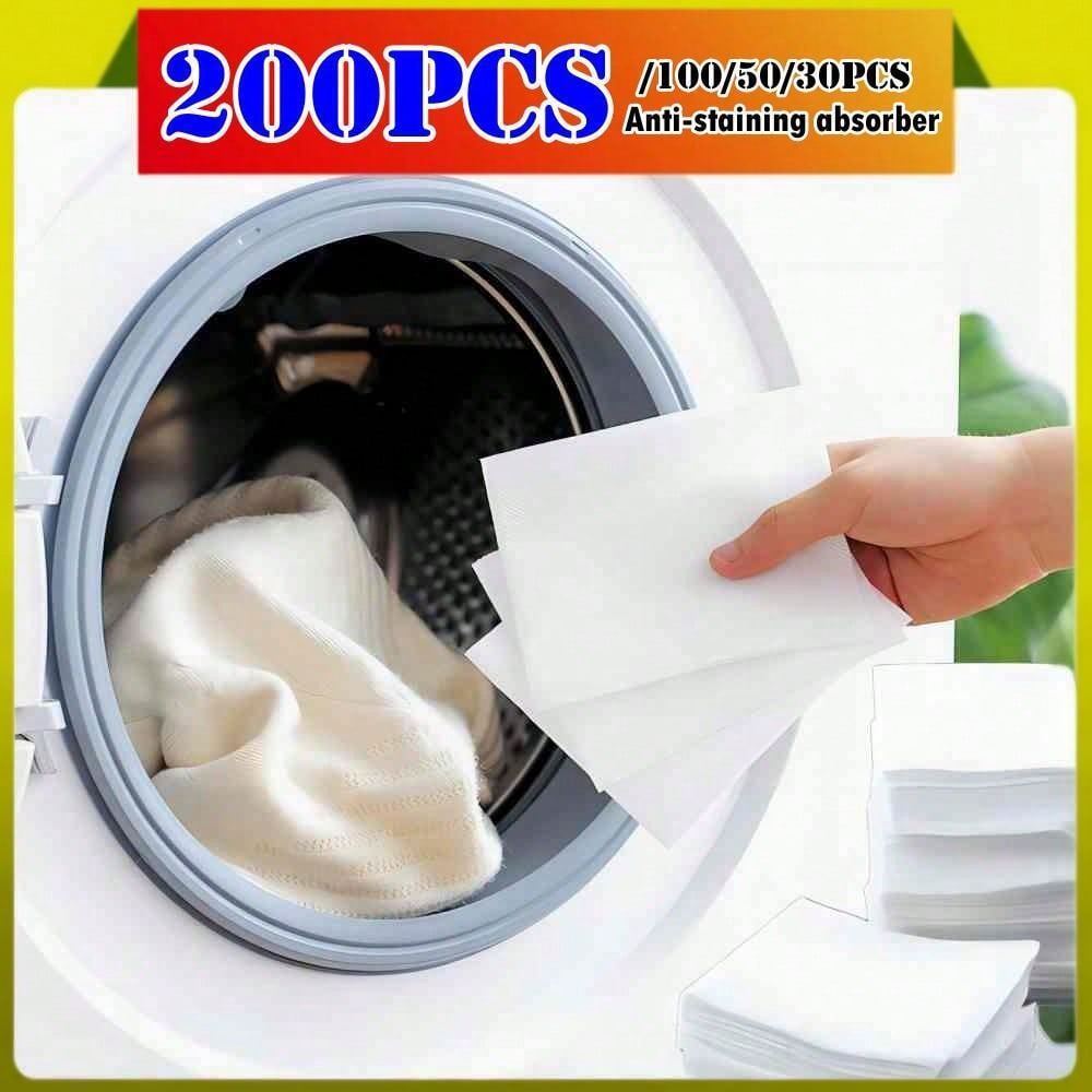 150/100/30pcs Washing Machine Laundry Color Absorber Sheet Anti-Cross ...