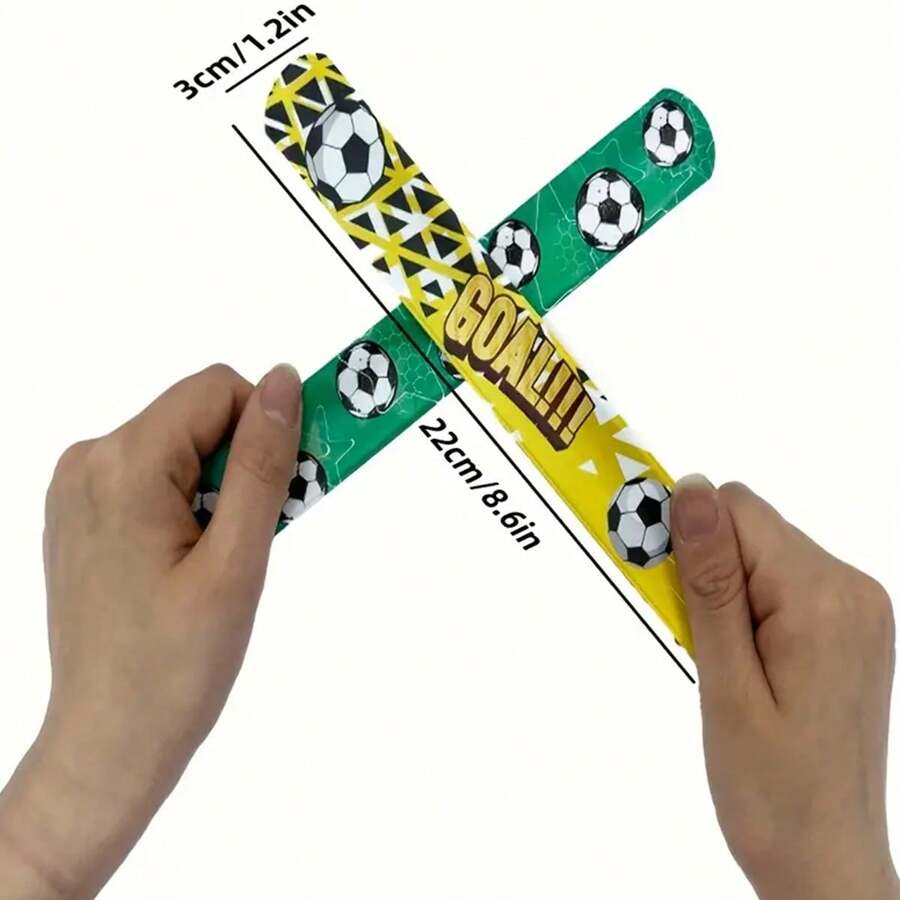 Random 12pcs Sports Football Slap Bracelets Wristbands, Sports Party ...