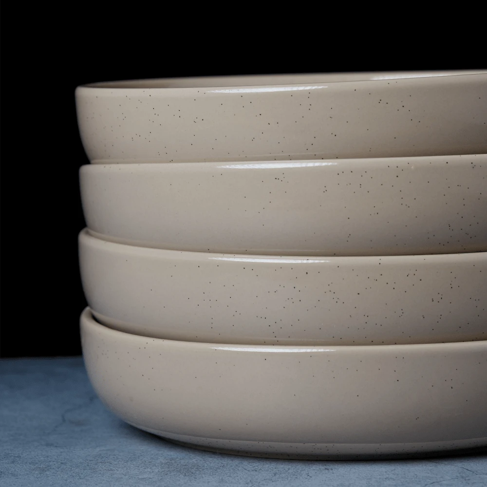 Famiware Milkyway 33oz Stoneware Pasta Bowl, Unique Speckled Design ...