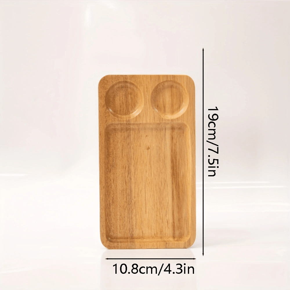 1pc, Wooden Fruit Tray, Solid Wood Dessert Tray, Multifunctional Snack ...