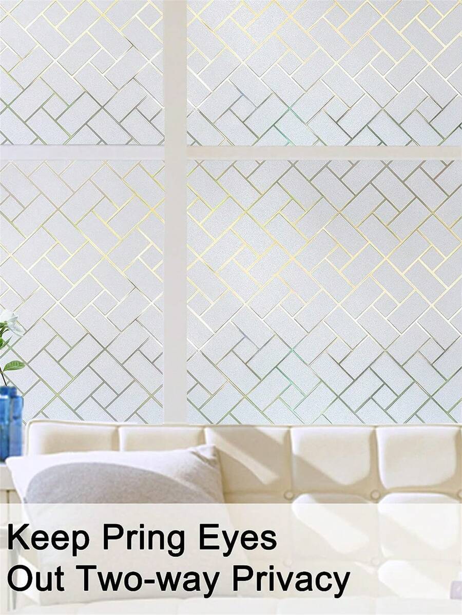 1 Roll Chevron Pattern Frosted Glass Window Film, Decorative Window ...