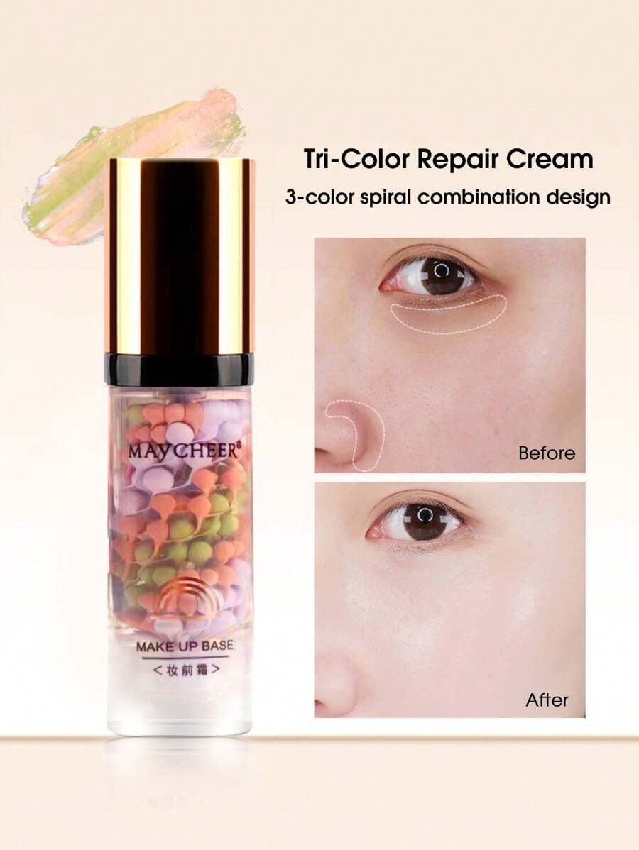 Tri-Color Repair Cream, Makeup Primer Repair Cream Moisturizing ...