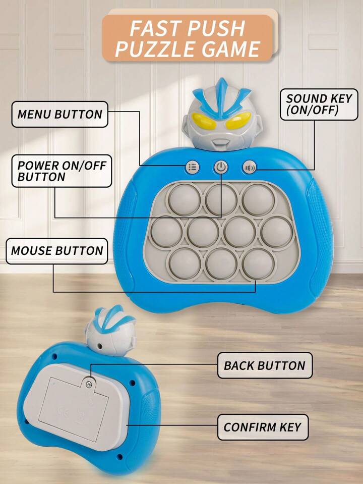 Stress Relief Game Console, Focus & Reaction Training Whack A Mole Game ...