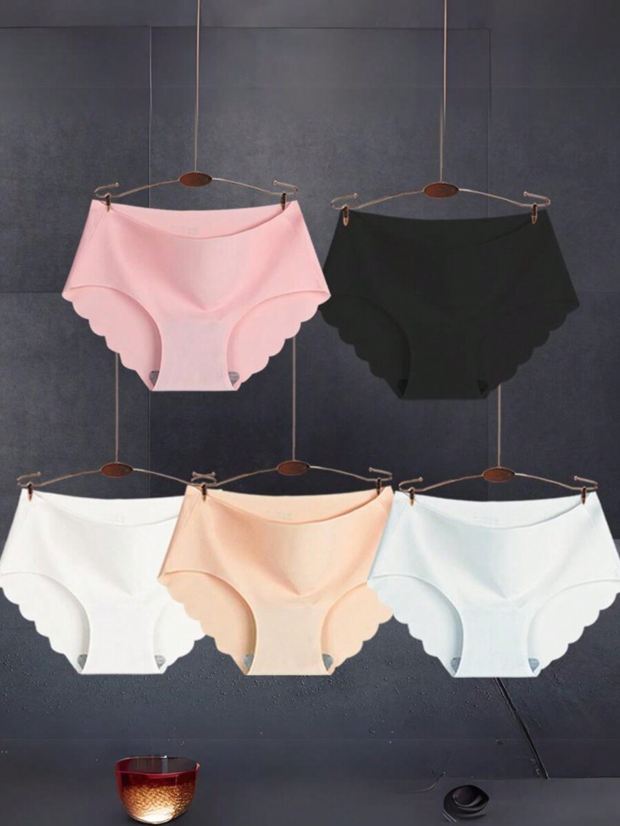 Set De 6 Calzones invisibles sin costuras ribete en abanico braga ...