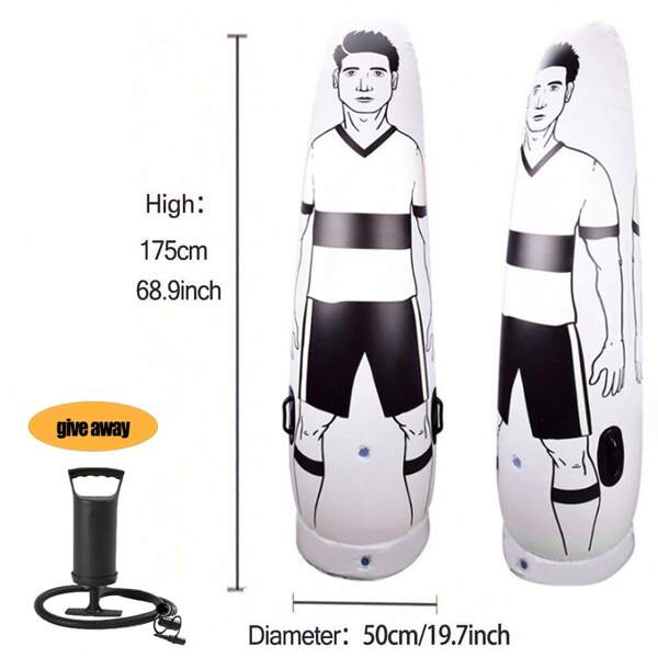 White 1 Pack (1 Inflatable Cylinder Included) Inflatable Football ...