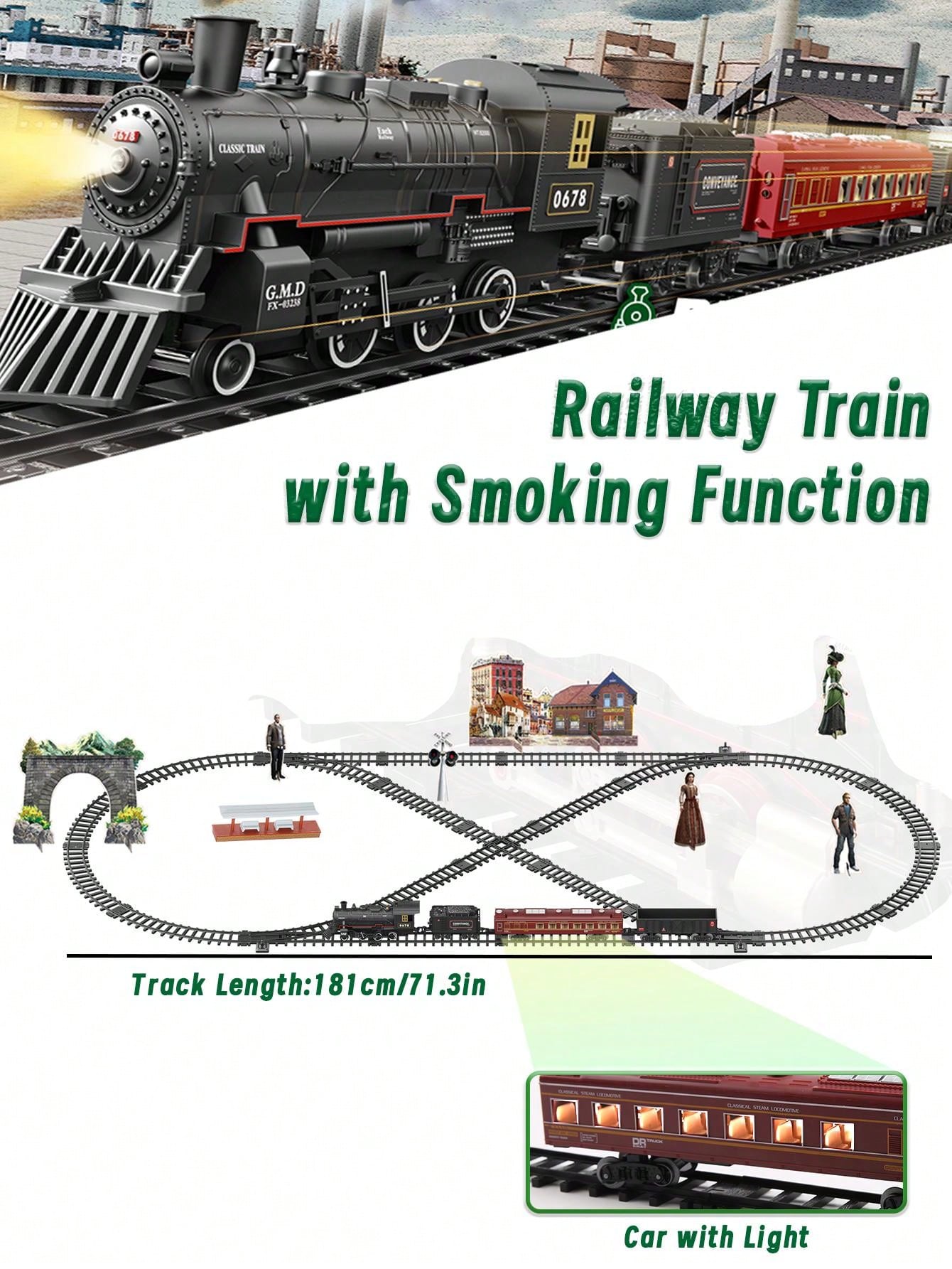 181CM Ultimate-Length Track Figure Eight Railway Train Toys Battery ...
