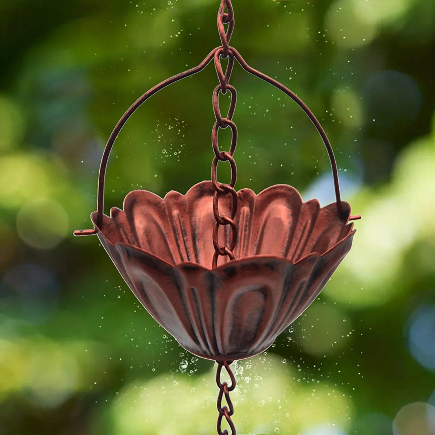 1pc Lotus Shaped Metal Rain Chain For Home & Garden Decoration, Rain ...