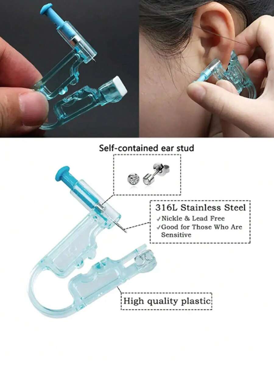 4pcs/Set Piercing Kit Asepsis Disposable Sterile Ear Piercing Unit ...