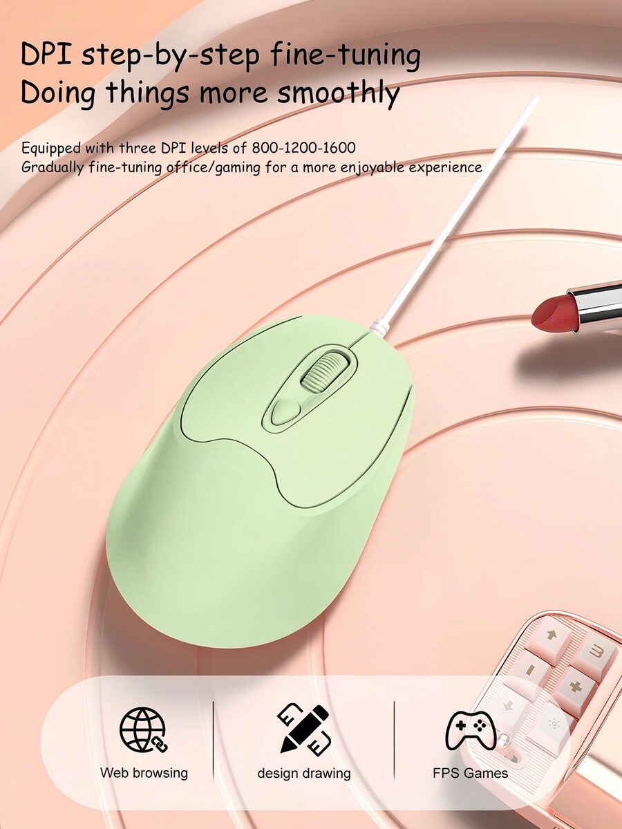 Type-C Wired Gaming Mouse, Silent, Ergonomic Design, Lightweight ...