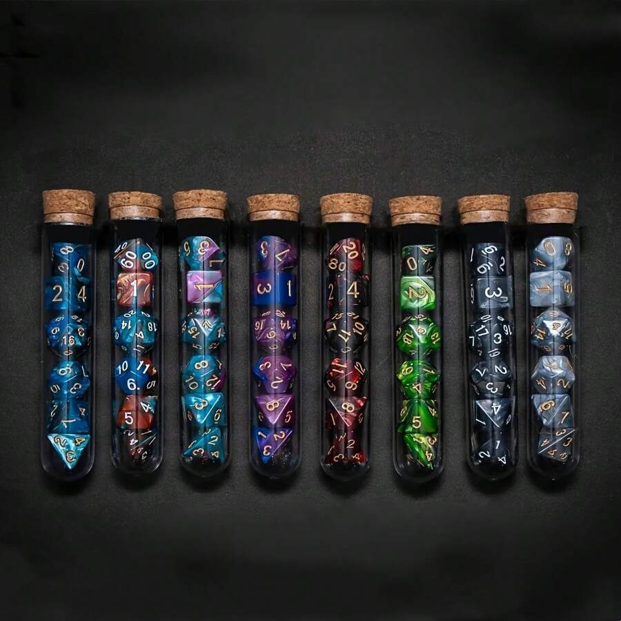 7pcs/Set Mythical-Inspired Polyhedral Dice Set For Rpg, D&D, Coc, With ...