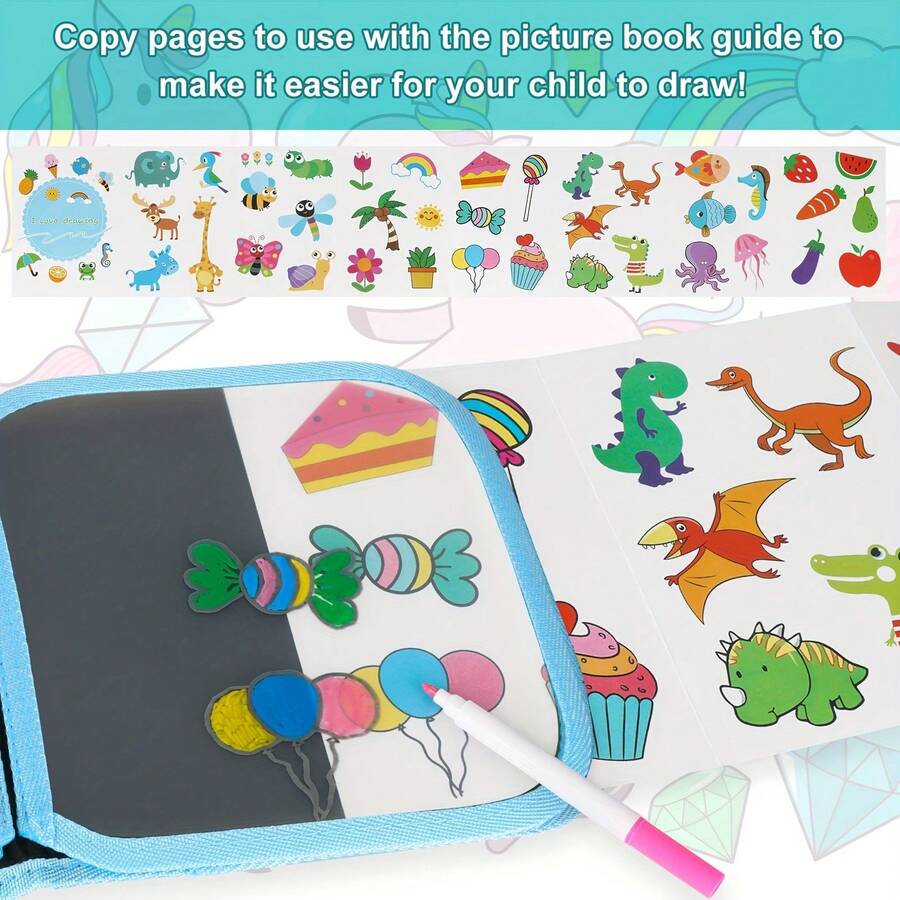 Erasable Book Doodle Set Magic Painting Book, Reusable Painting Book ...