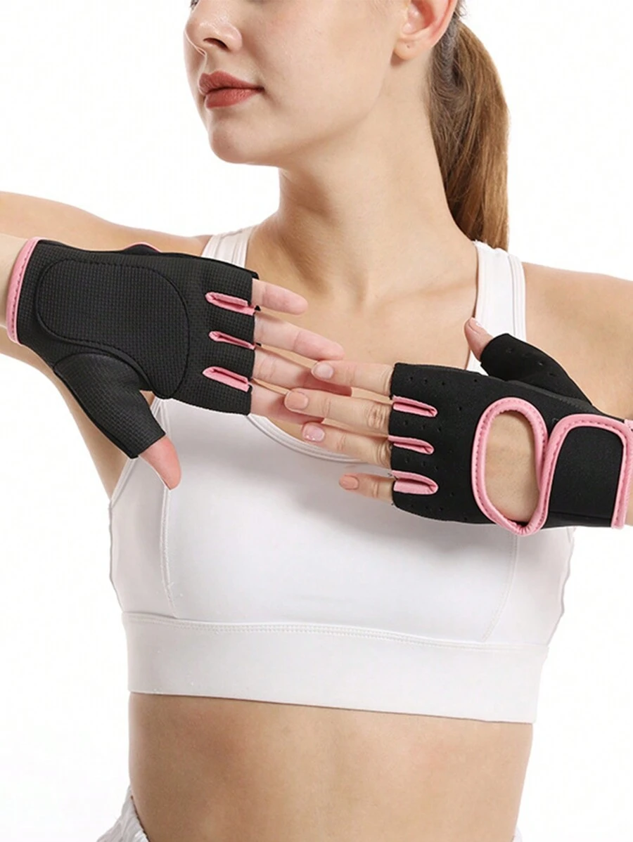 1 Pair Breathable Workout Sport Gloves For Men And Women, Basketball ...