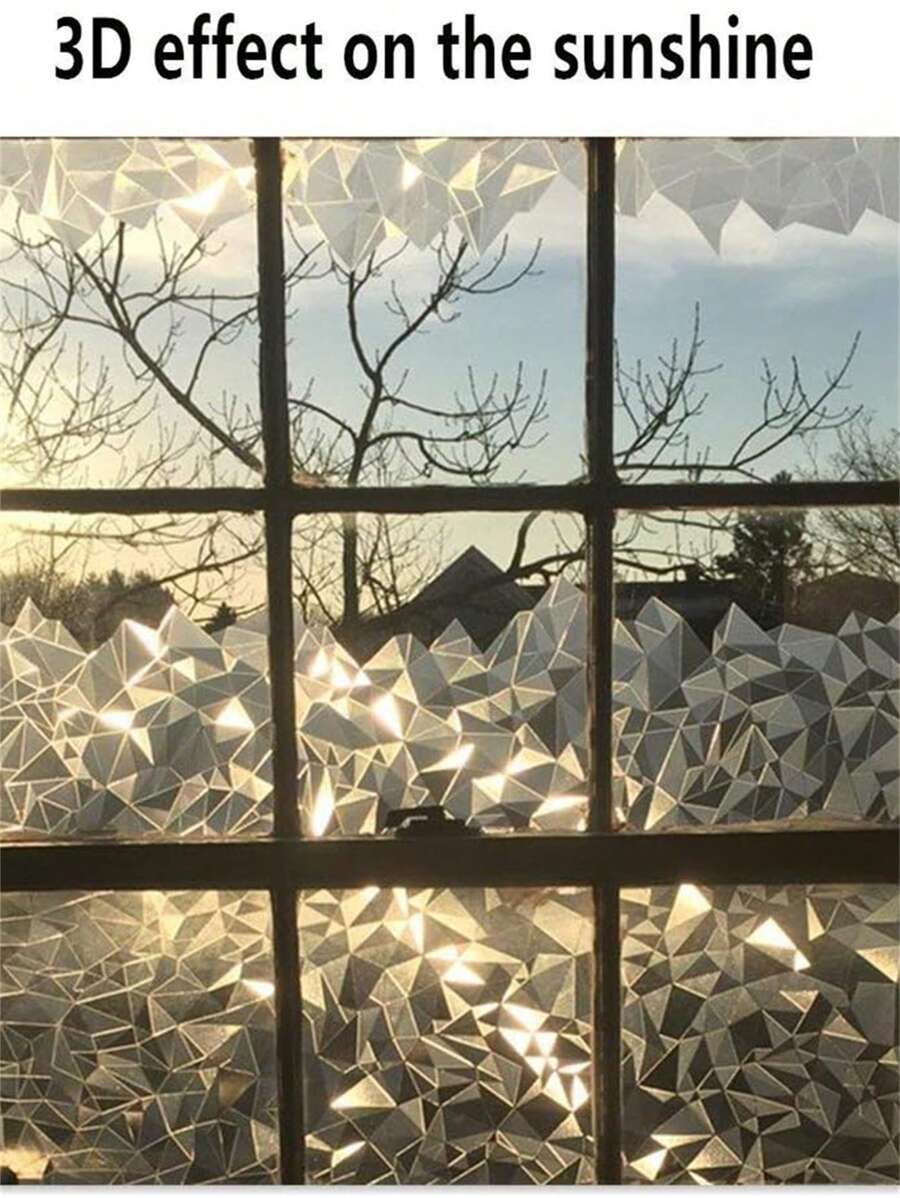 1 Roll Rubble Pattern Frosted Glass Window Film, Decorative Window ...