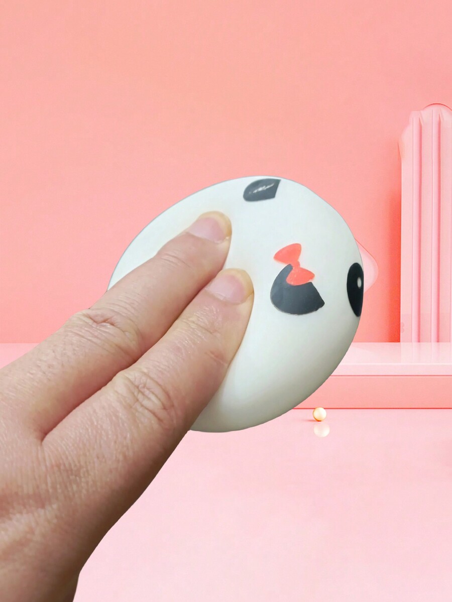 1pc 2.28inch Cute Cartoon Panda Shaped Plastic Ball Stress Relief Toy ...