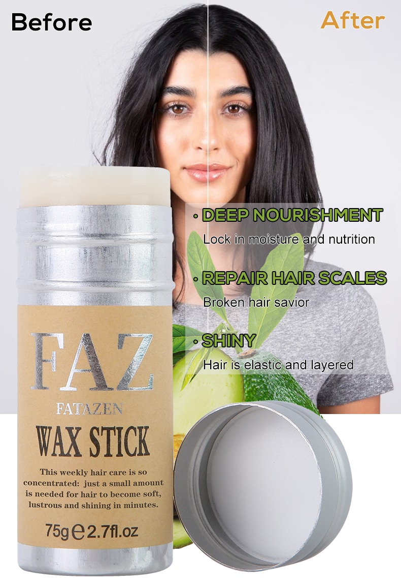 FATAZEN Hair Wax Stick Finishing Organize Broken Hair Smooth Wax Stick ...