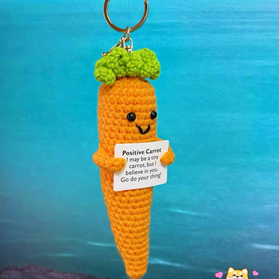 1 Piece Of Handcrafted Fun Emotional Support Carrot Shaped Soft ...