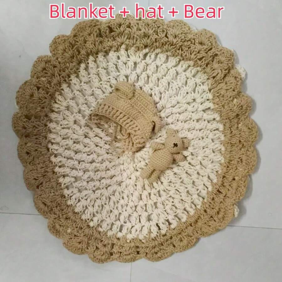 Newborn Photography Props Blanket Knitted Posing Mat Background ...
