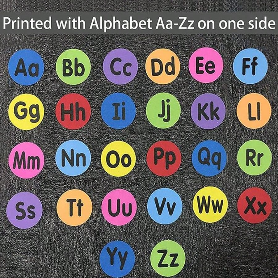 Cunese Carpet Markers, 26 Pcs 4 Inch Alphabet "A-Z" Adhesive Sit Spots ...
