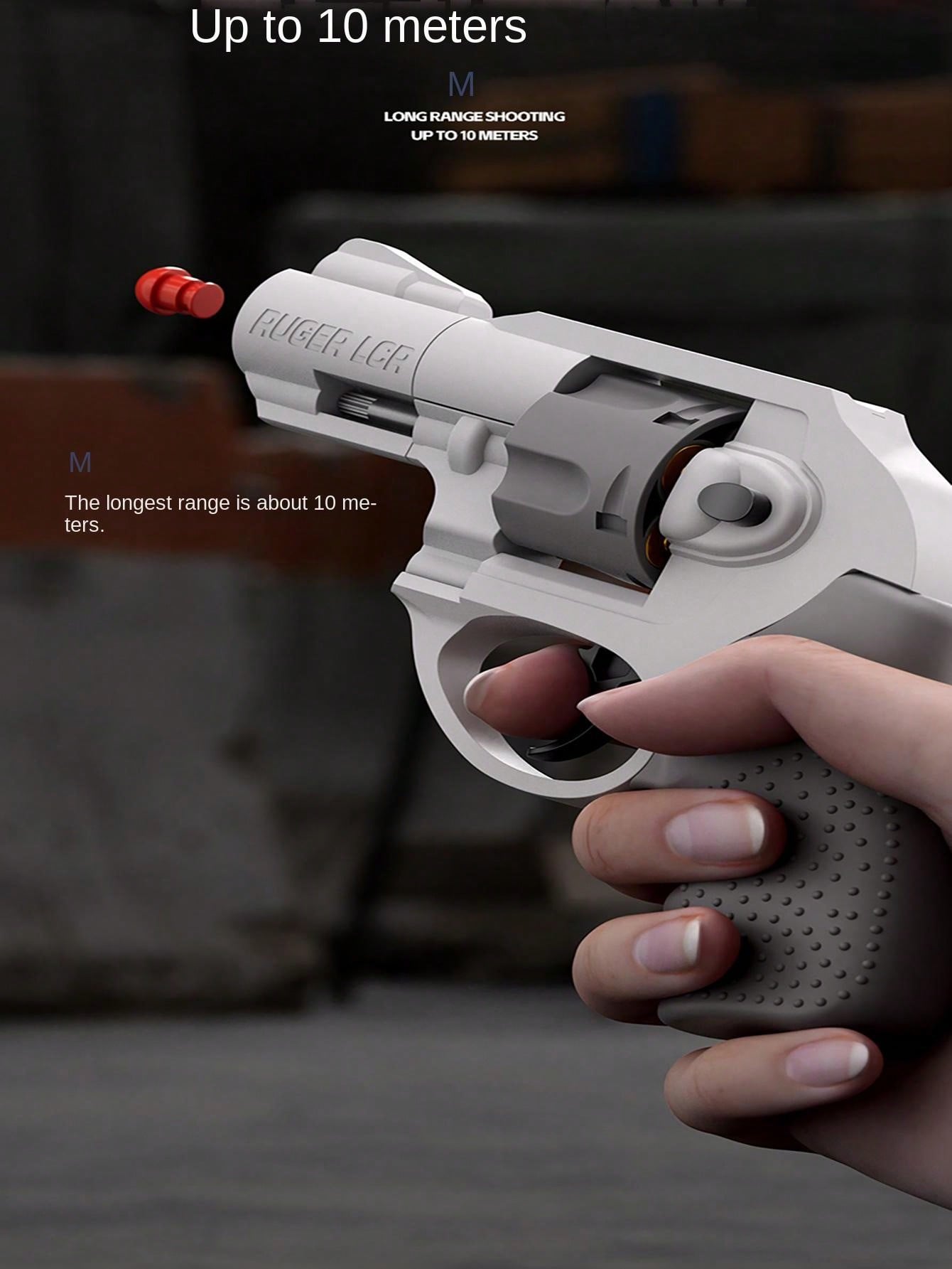 Mechanical Semi-Auto Soft Bullet Revolver Toy Handgun Model With ...