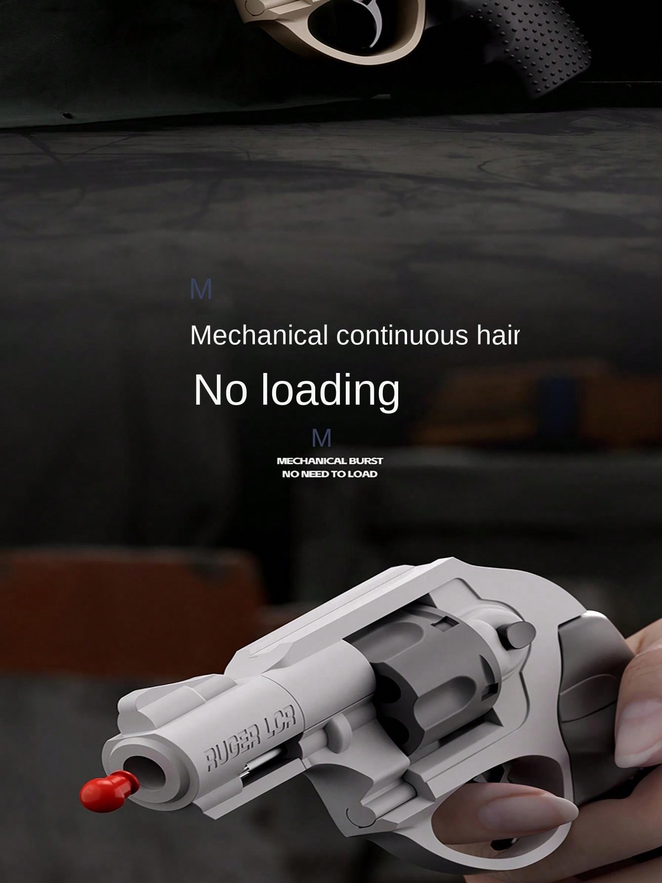 Mechanical Semi-Auto Soft Bullet Revolver Toy Handgun Model With ...