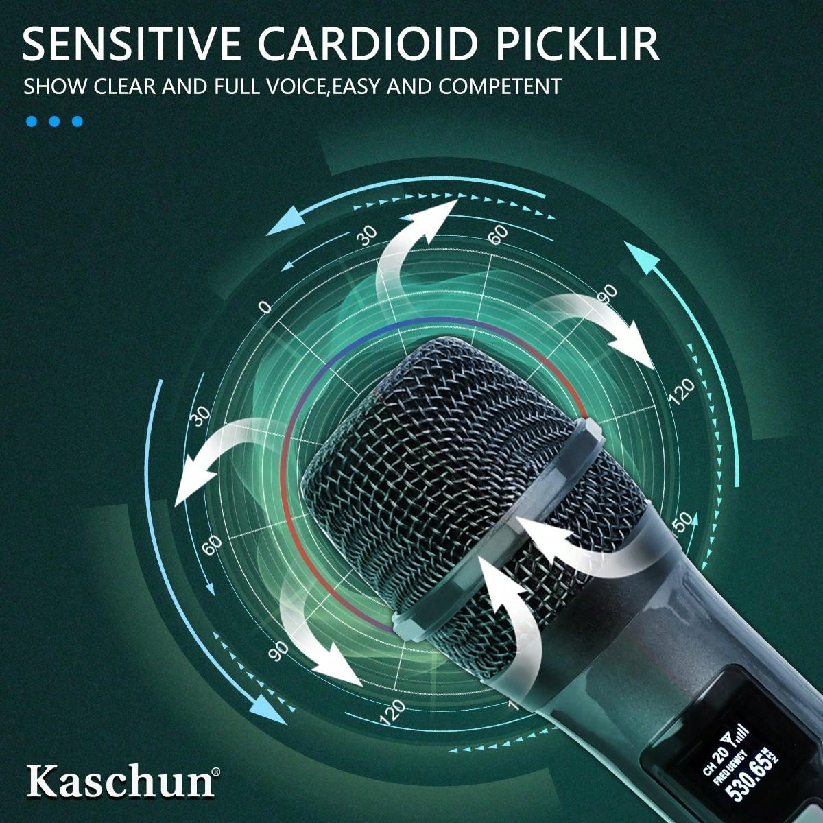 Kaschun Dx-88 Juego De Micrófono Inalámbrico Profesional Con Dos ...