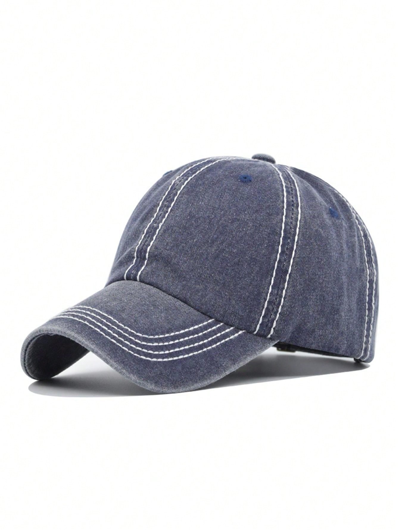 1pc Navy Blue Baseball Caps Unisex Vintage Washed Distressed Hats ...