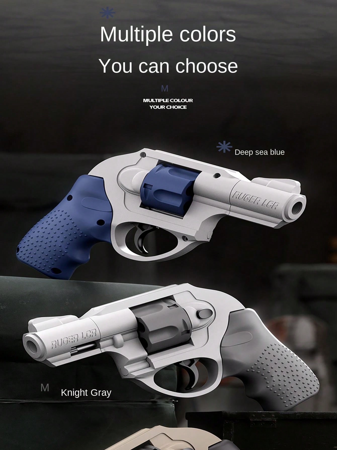 Ruger Lcr-38 Mechanical Semi-Automatic Soft Bullet Revolver Toy Gun ...