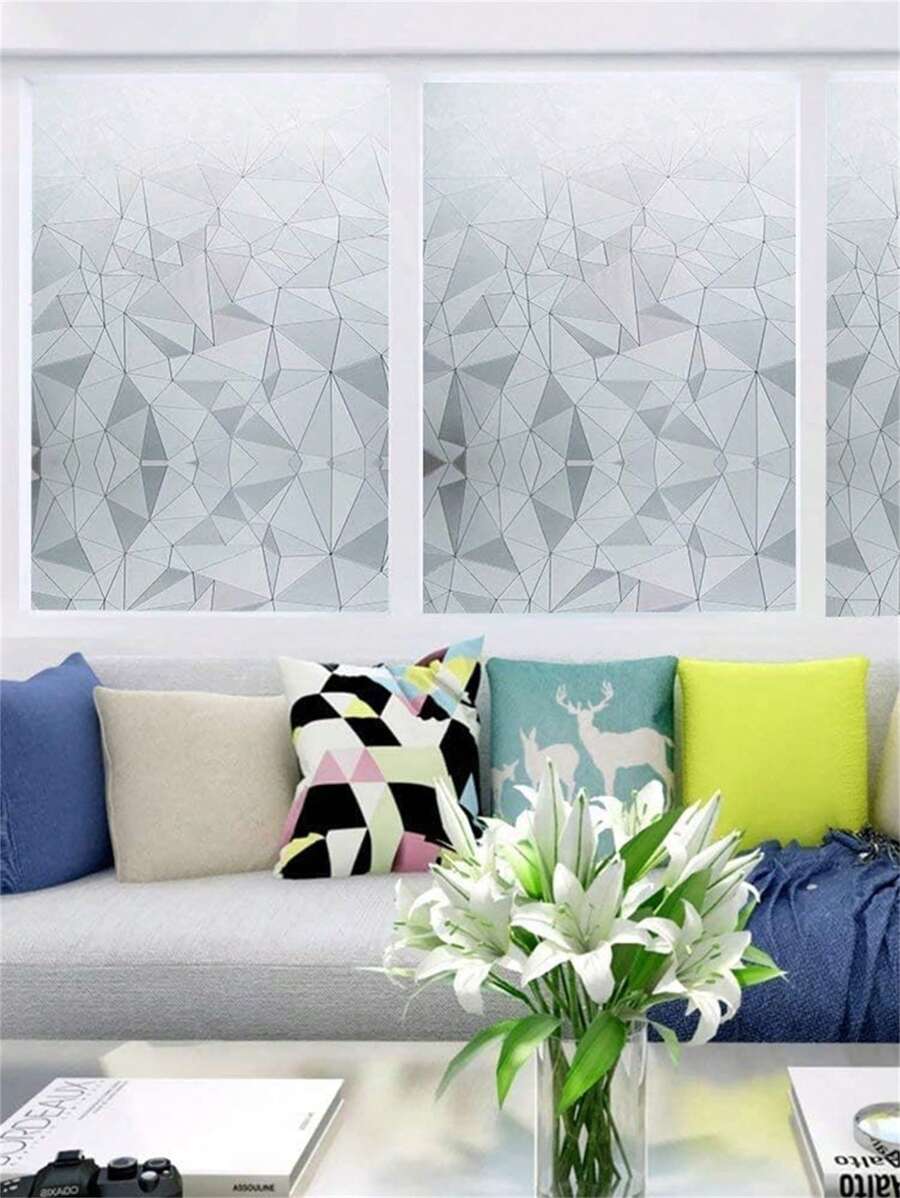 1 Roll Rubble Pattern Frosted Glass Window Film, Decorative Window ...