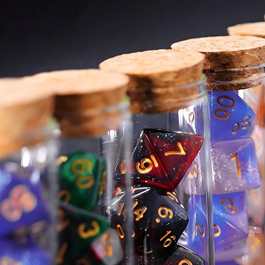 7pcs/Set Mythical-Inspired Polyhedral Dice Set For Rpg, D&D, Coc, With ...