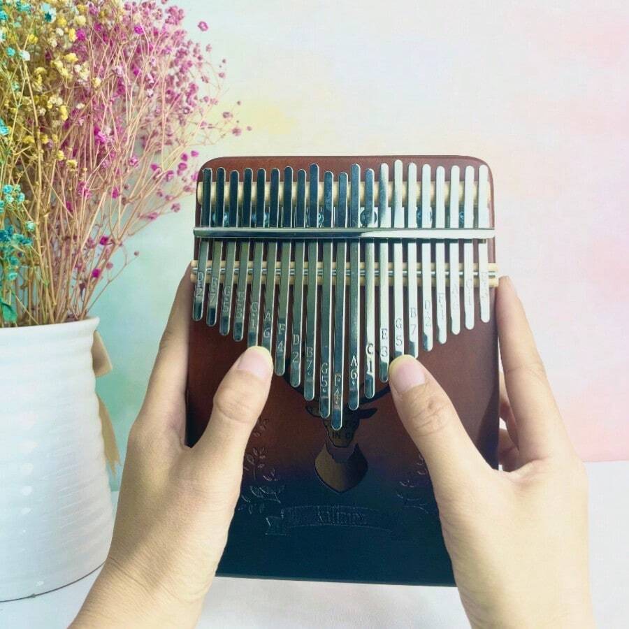 21 Keys Kalimba Thumb Piano With Instructional Book, Tuning Hammer ...