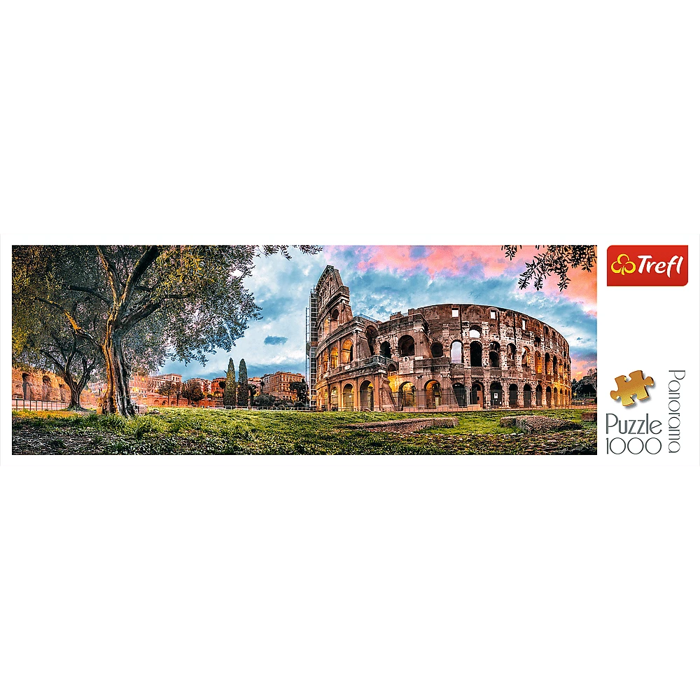 Panorama 1000 Piece Jigsaw Puzzles, Colosseum At Dawn Puzzle, Rome ...