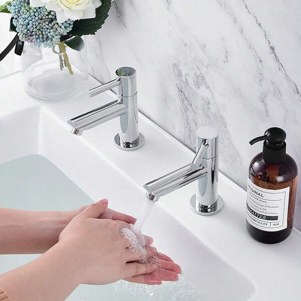 Taps Pair, Basin Tap-28g Basin,Allow Separate Control Of The Hot And ...