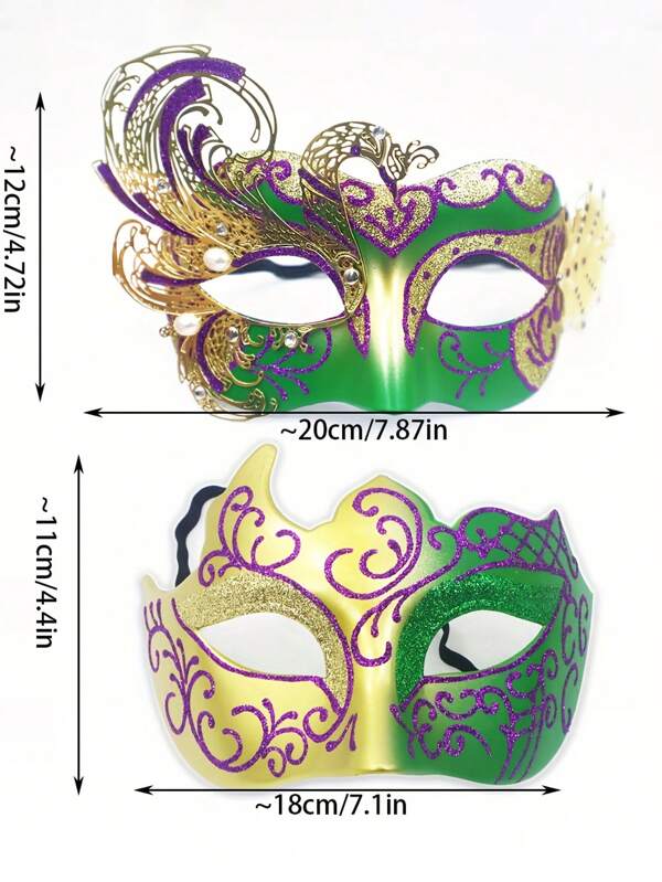 Carnival Couples' Swan & Multi-Horn Colorful Painted 2pcs/Set ...