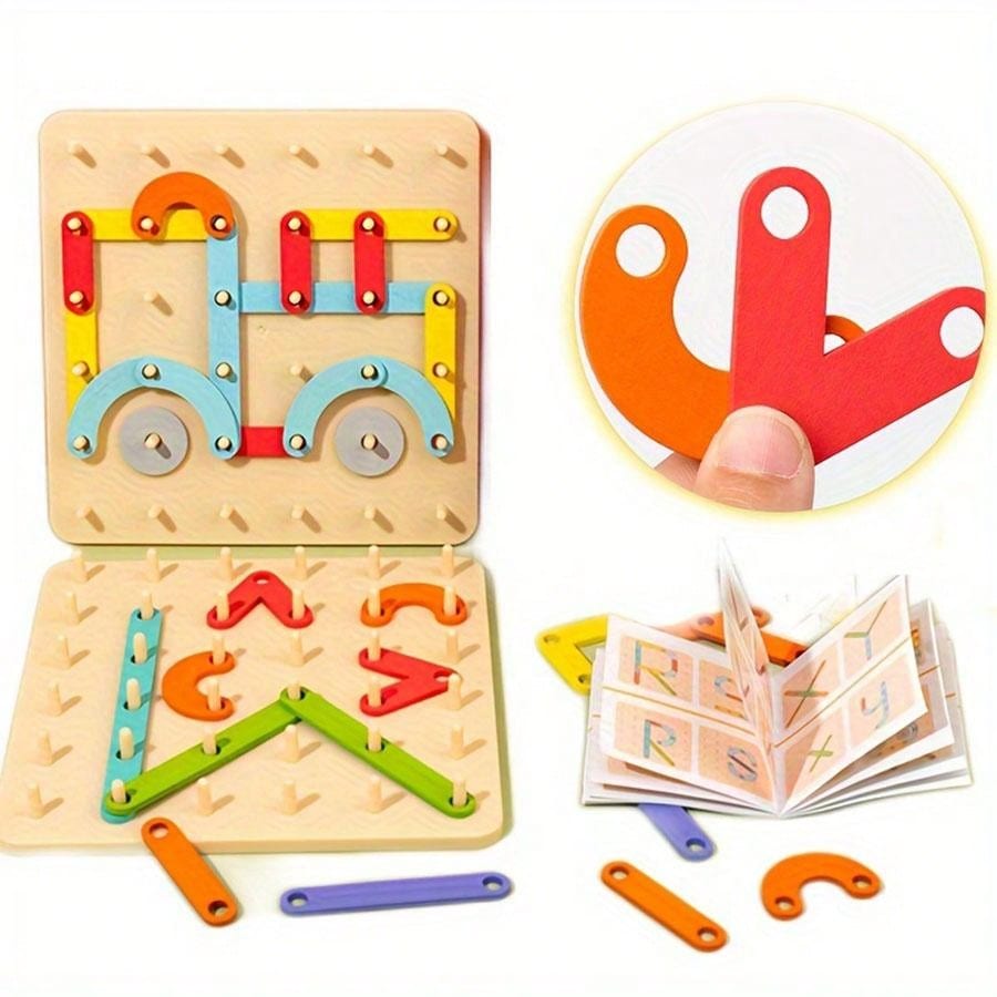 Montessori Early Education Alphabet And Number Blocks With Various ...