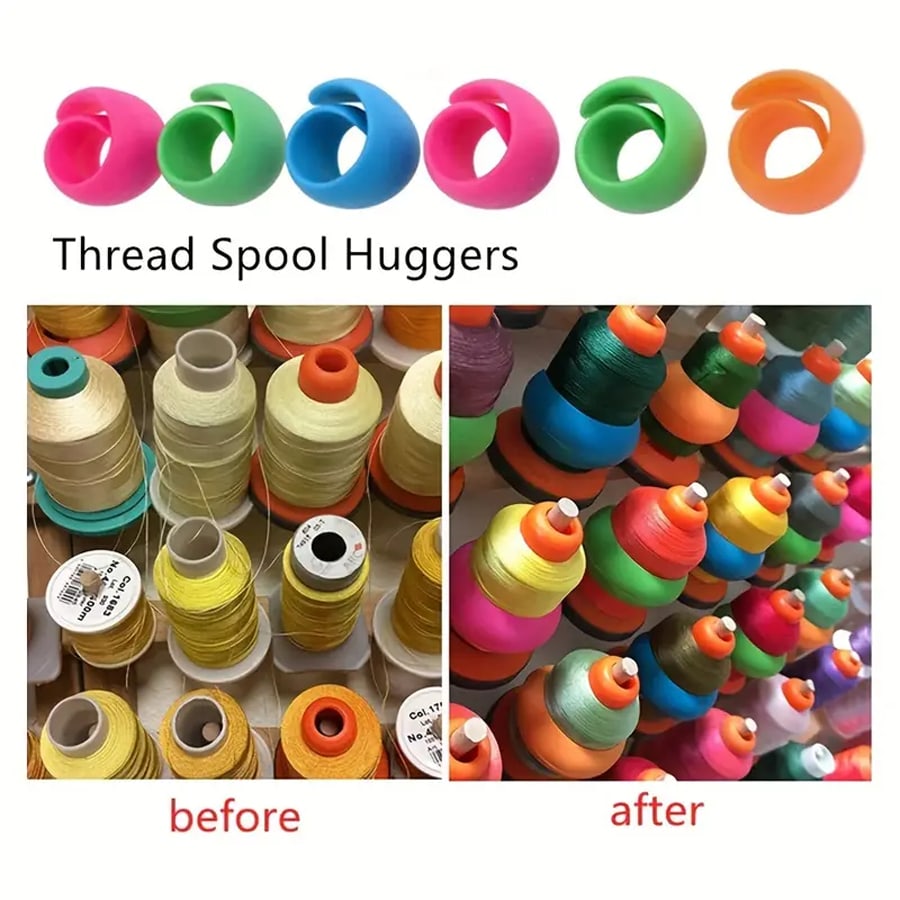 4pcs Thread Spool Savers, Thread Spool Huggers To Prevent Thread Tails ...