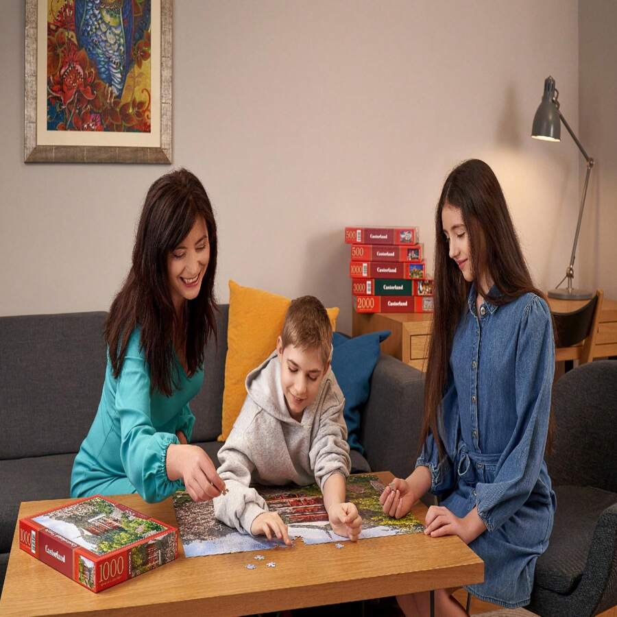 1500 Piece Jigsaw Puzzle, Mountain Hideaway, Charming Nook, Pond ...