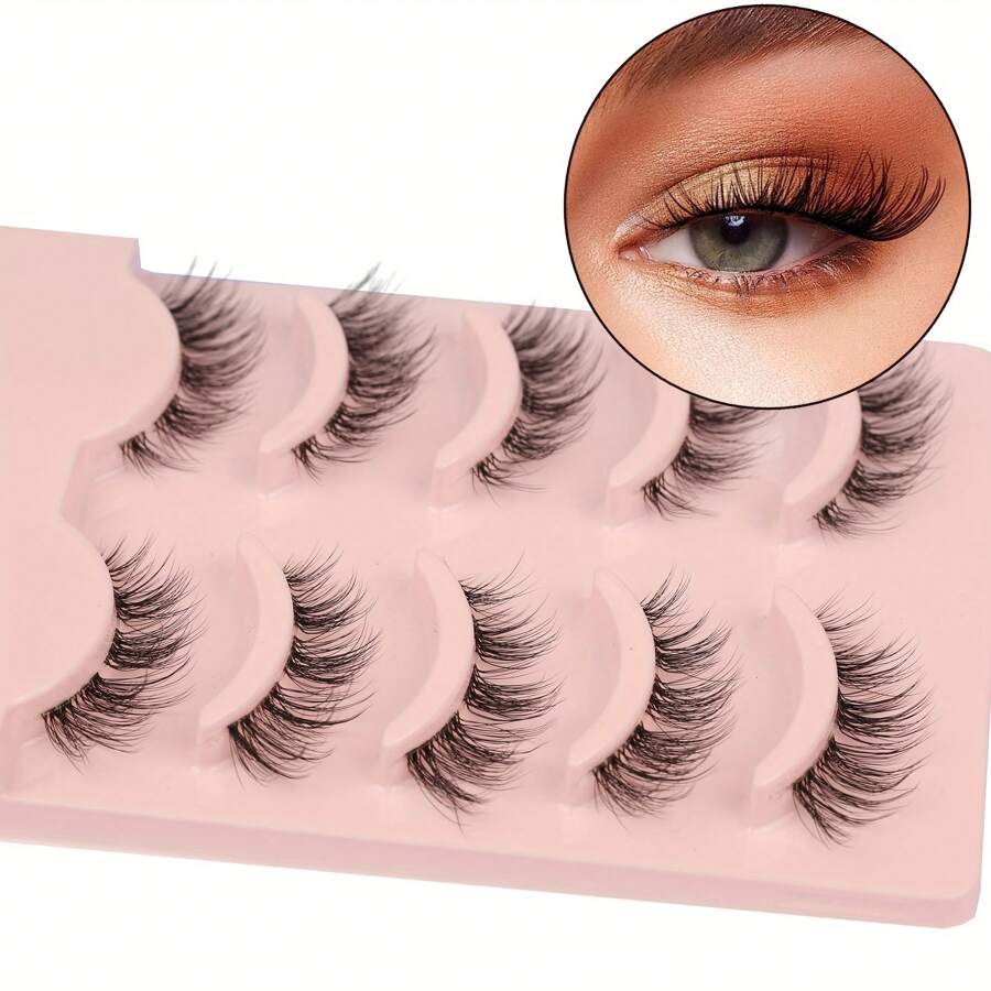 False Eyelash Tufts Natural Look, Wispy Manga Eyelash Extension Cat Eye ...