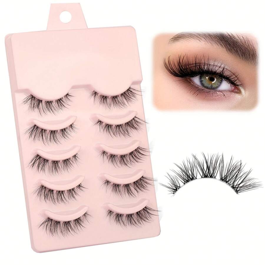 False Eyelash Tufts Natural Look, Wispy Manga Eyelash Extension Cat Eye ...
