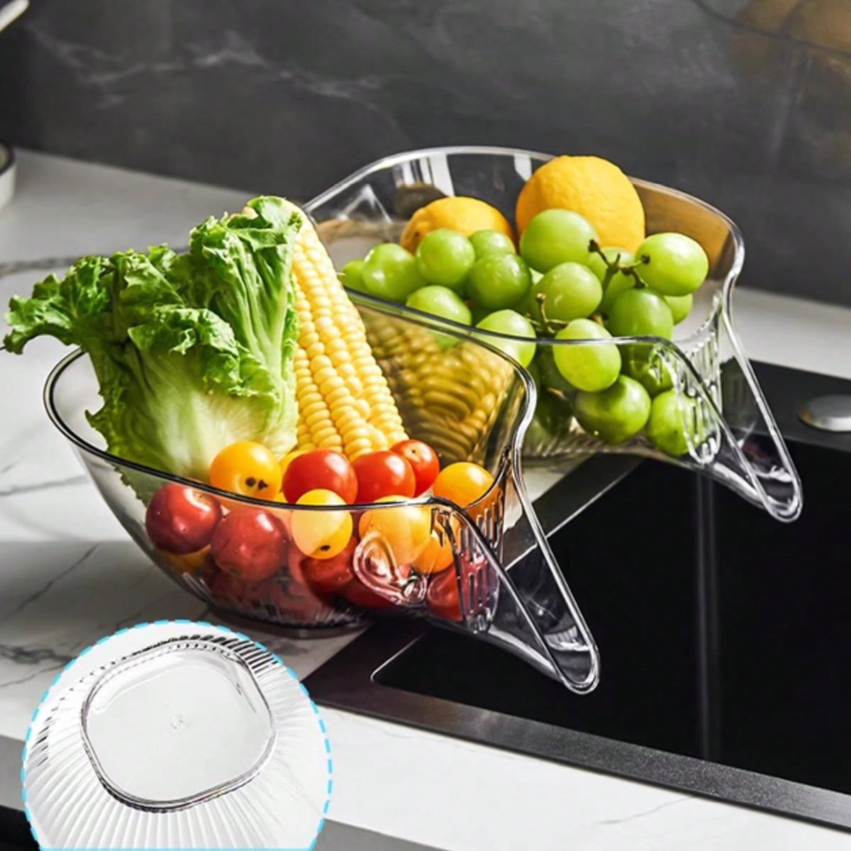 Multi-Functional Drain Basket Kitchen Sink Drain Strainer Basket Drain ...